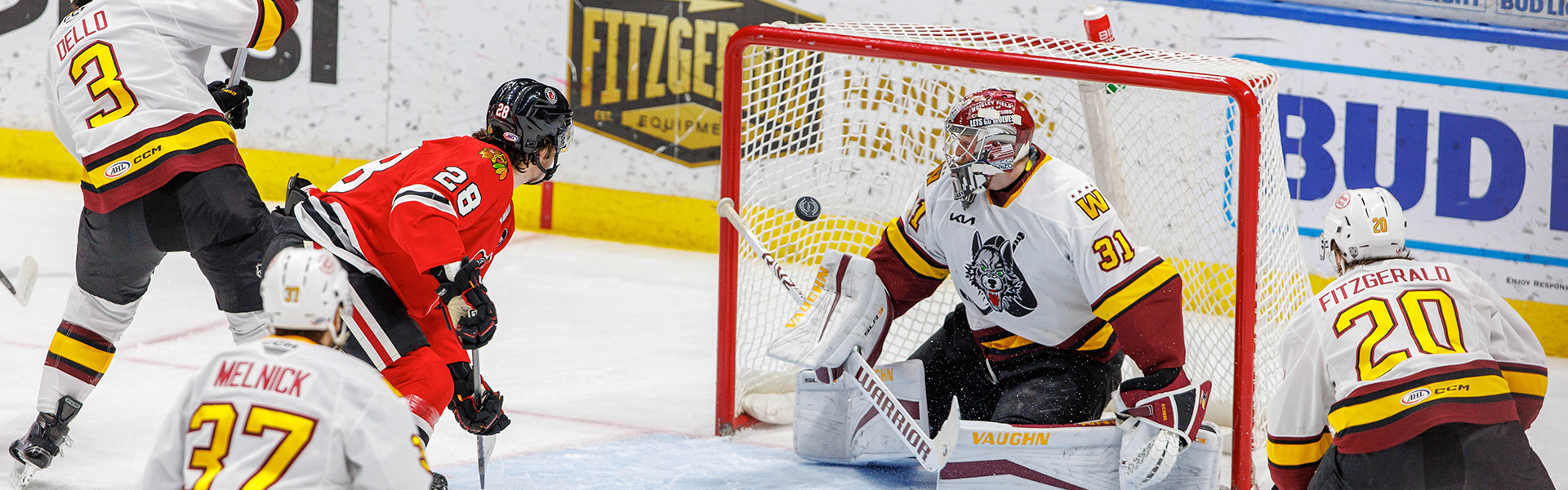 WOLVES BLANKED BY ICEHOGS 4-0 - Chicago Wolves