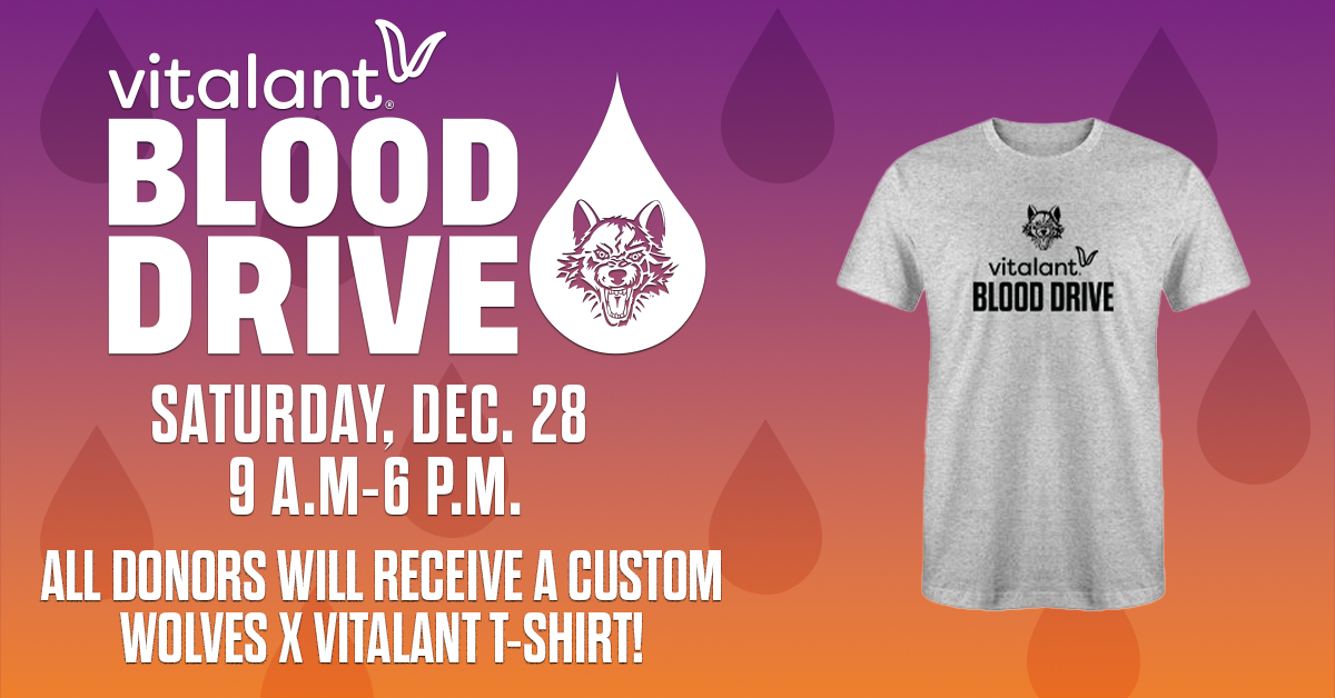 WOLVES/VITALANT BLOOD DRIVE TO BE HELD DEC. 28 AT ALLSTATE ARENA ...