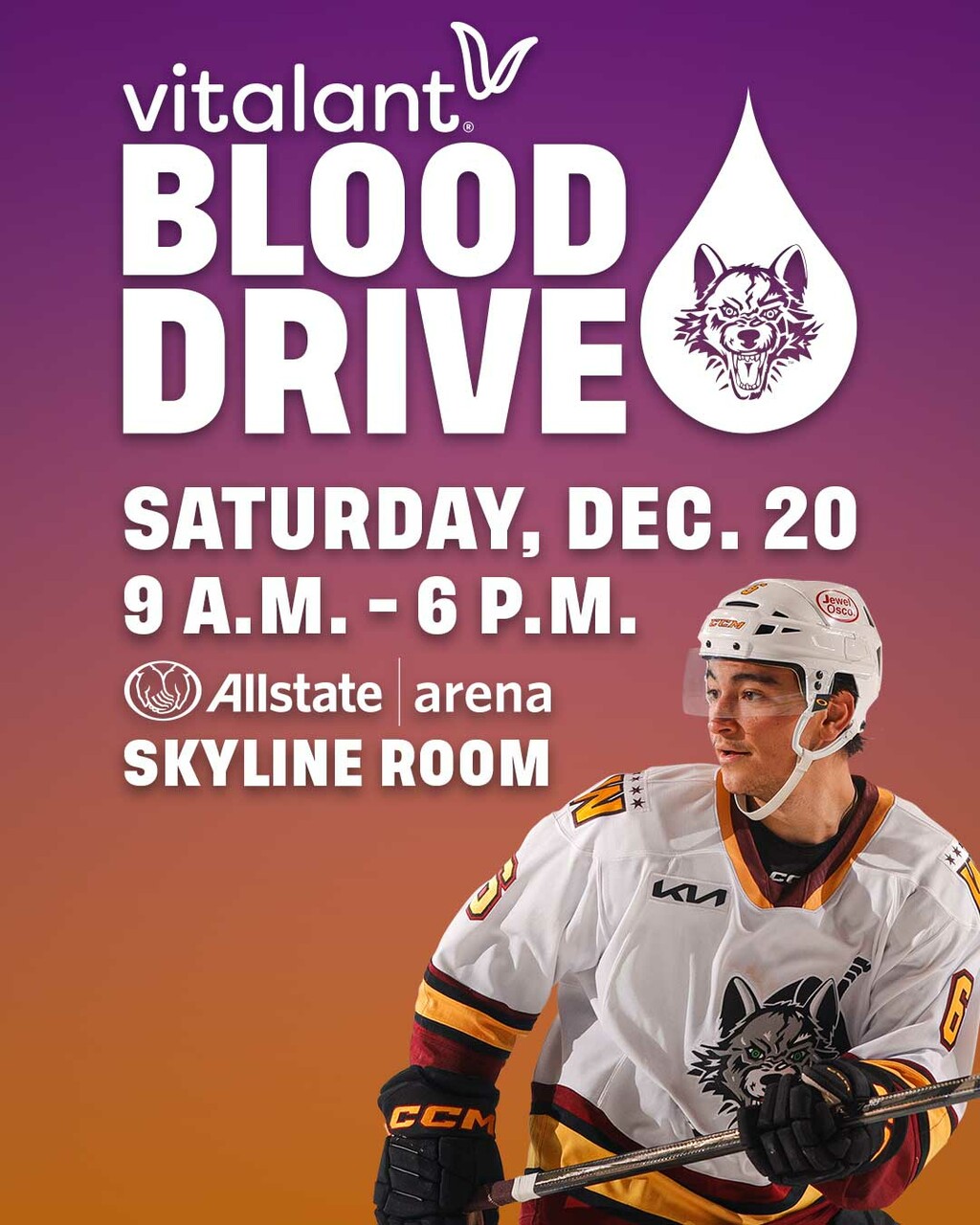 WOLVES/VITALANT BLOOD DRIVE SET FOR DEC. 20 - Chicago Wolves